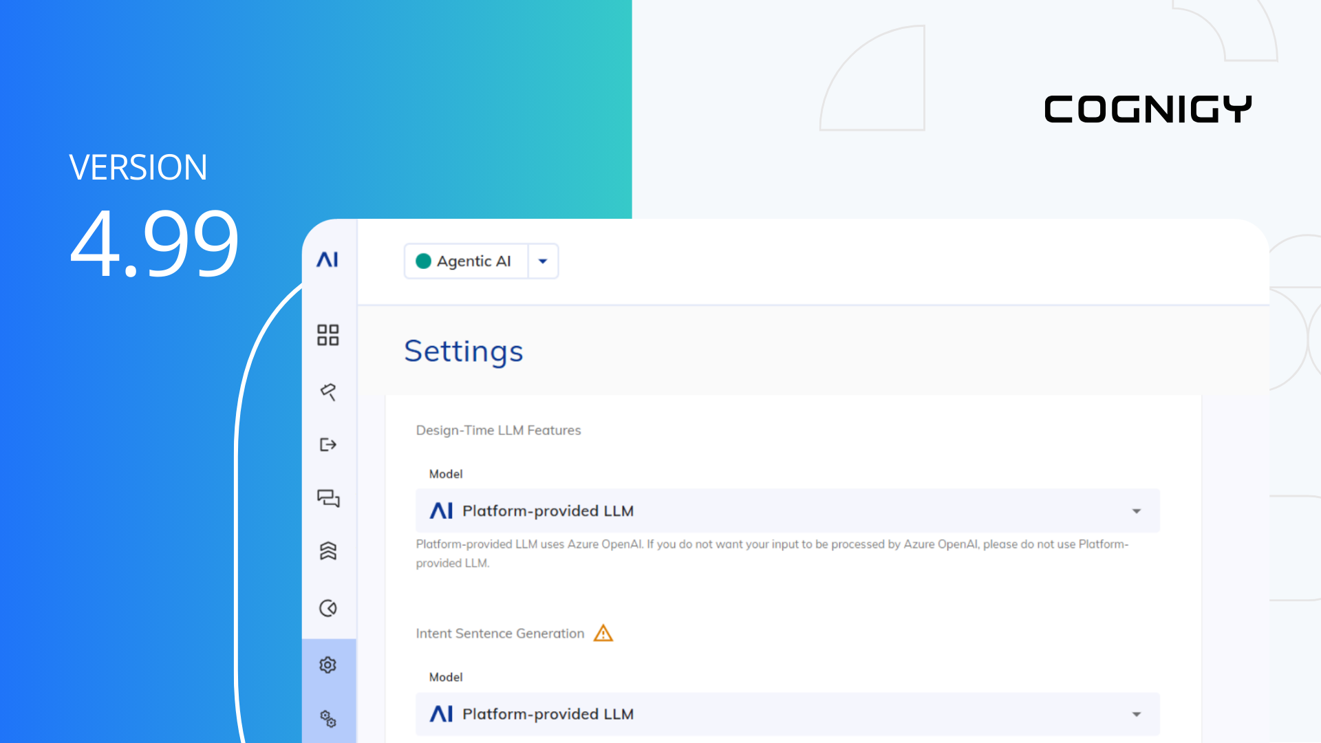 Platform-Provided LLM, Mistral AI Integration, and More with Cognigy.AI v4.99